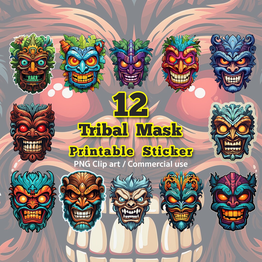 12 Tribal Mask Illustration Clipart, High Quality Transparent PNG ...