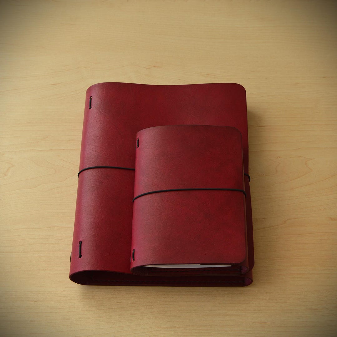 Handcrafted Leather Trifold Journal / Stitched Inside Pockets/ Perfect ...