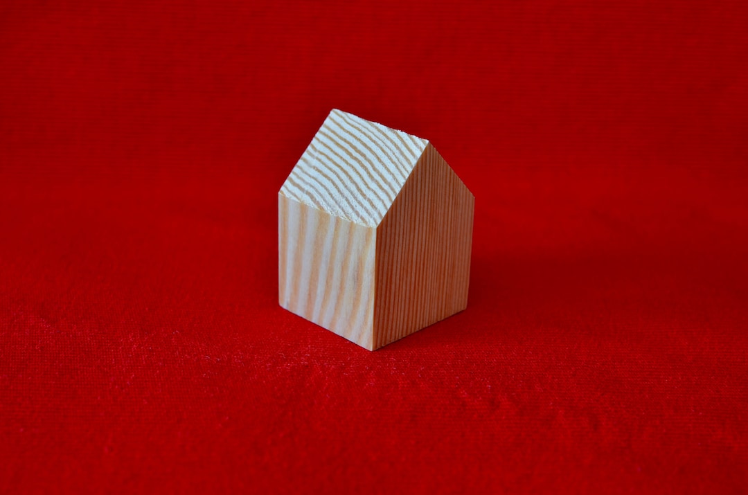 Wooden Blanks of House Shape, Wooden Houses for Painting, Unfinished ...