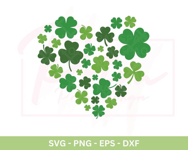 St Patricks Day SVG, Shamrock Heart SVG, Lucky Svg, Clover Heart SVG ...