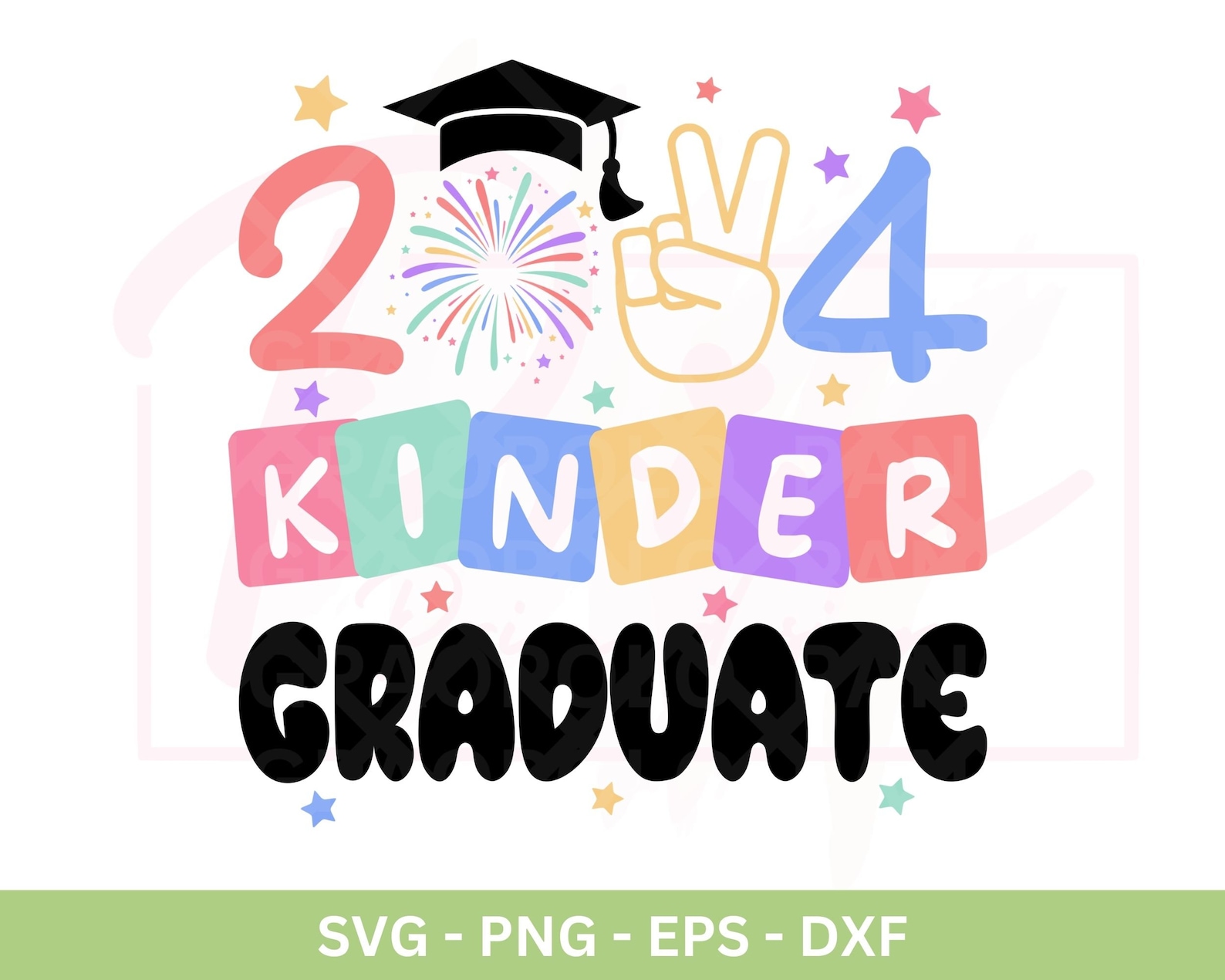 2024 Kinder Graduate Svg, Kindergarten Graduate 2024, Kinder Graduate ...