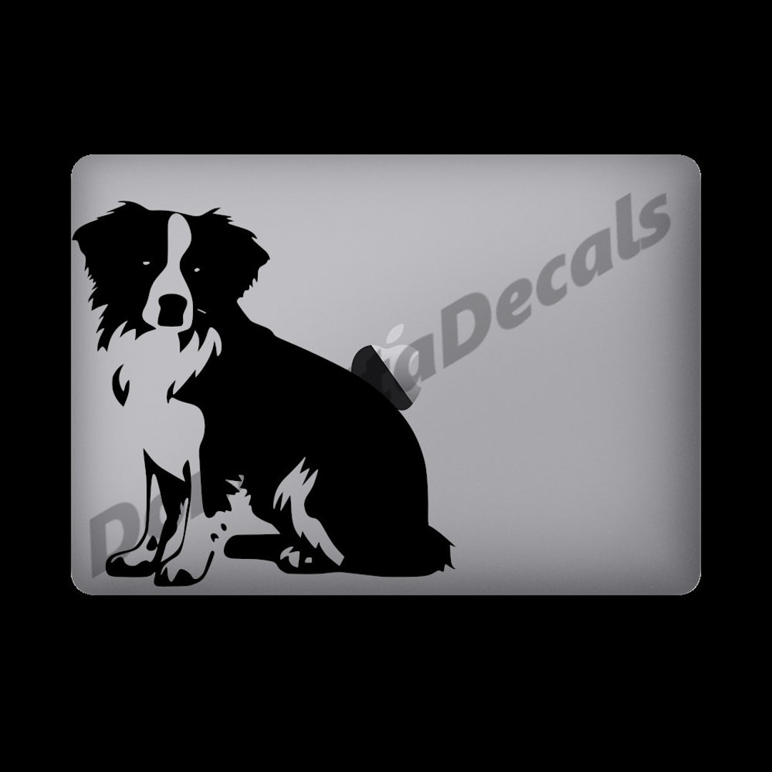 Border Collie Vinyl Decal - Laptop Decal - Car Decal - Etsy