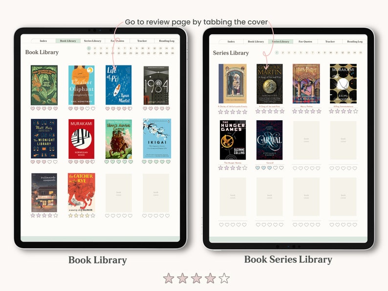 Vertical Digital Reading Journal: Book Tracker & Bookshelf (PDF) - Etsy