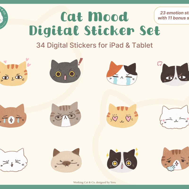 Stickers de gato - Etsy México