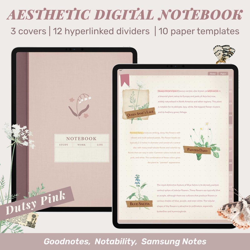 Aesthetic Pink Notebook - Etsy