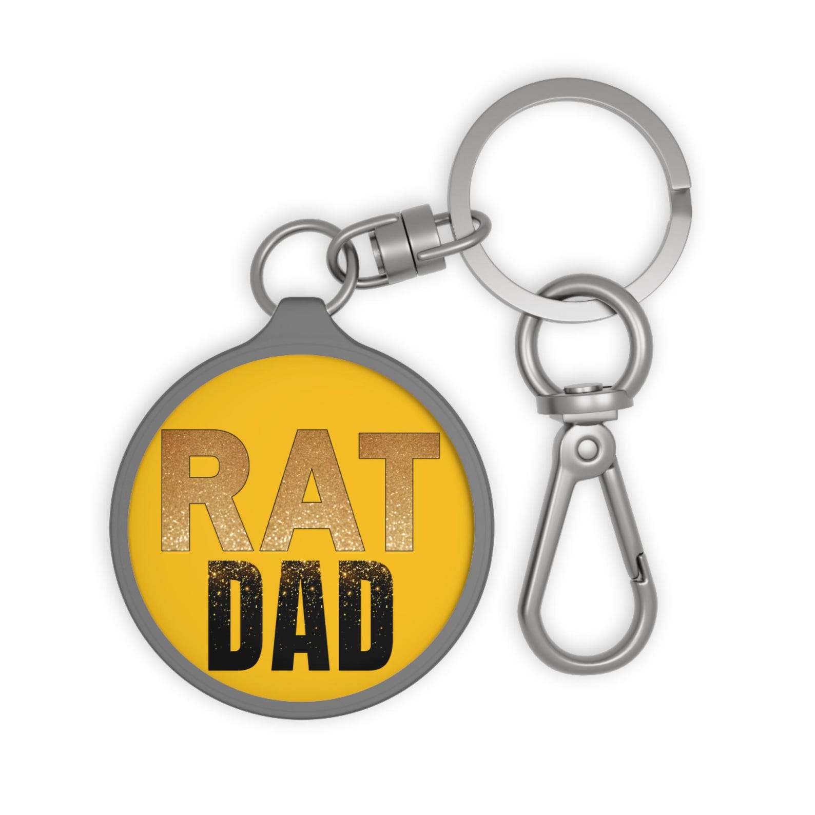 Rat Dad Keyring Tag, Rat Lover Gift, Christmas Rat Keychain, Vibrant ...