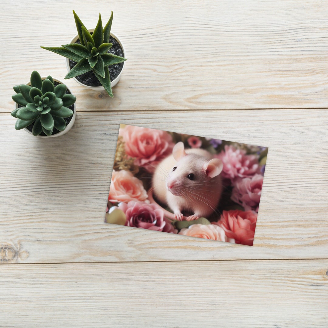 Cute Rat Greeting Card - Perfect for Any Occasion - Blank Inside - Etsy