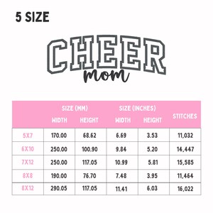 Cheer Mom Arched Applique Embroidery Design - Machine Embroidery File ...