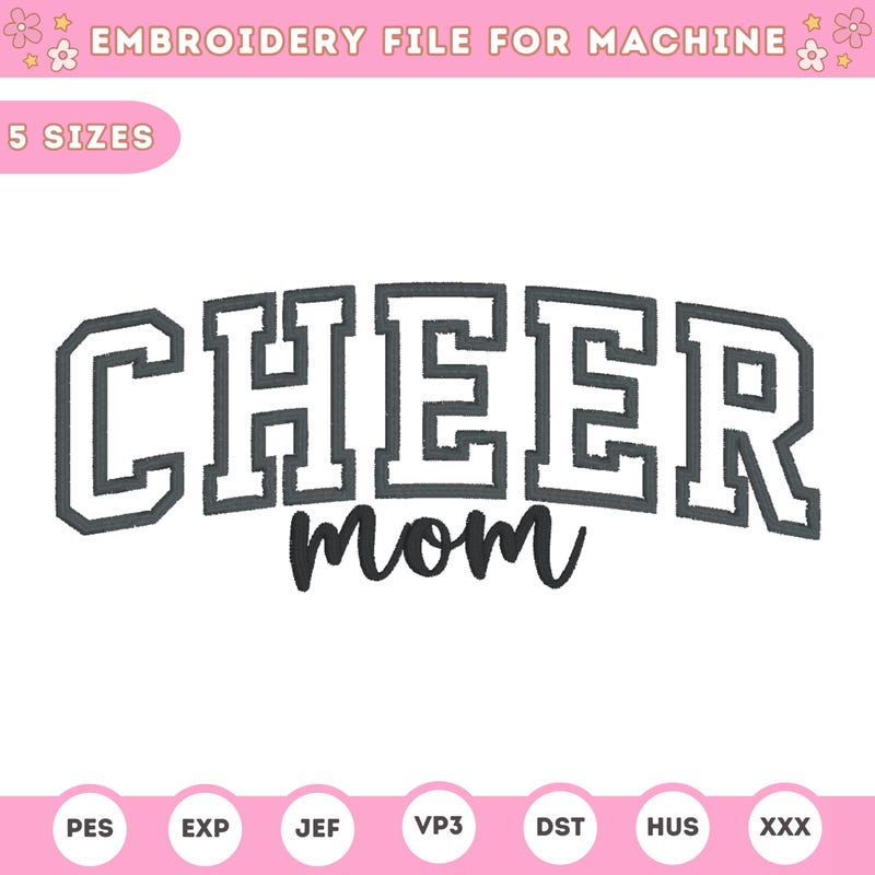 Cheerleader Applique Dst - Etsy