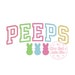 Peeps Applique Machine Embroidery Design, Easter Arched Applique Design ...