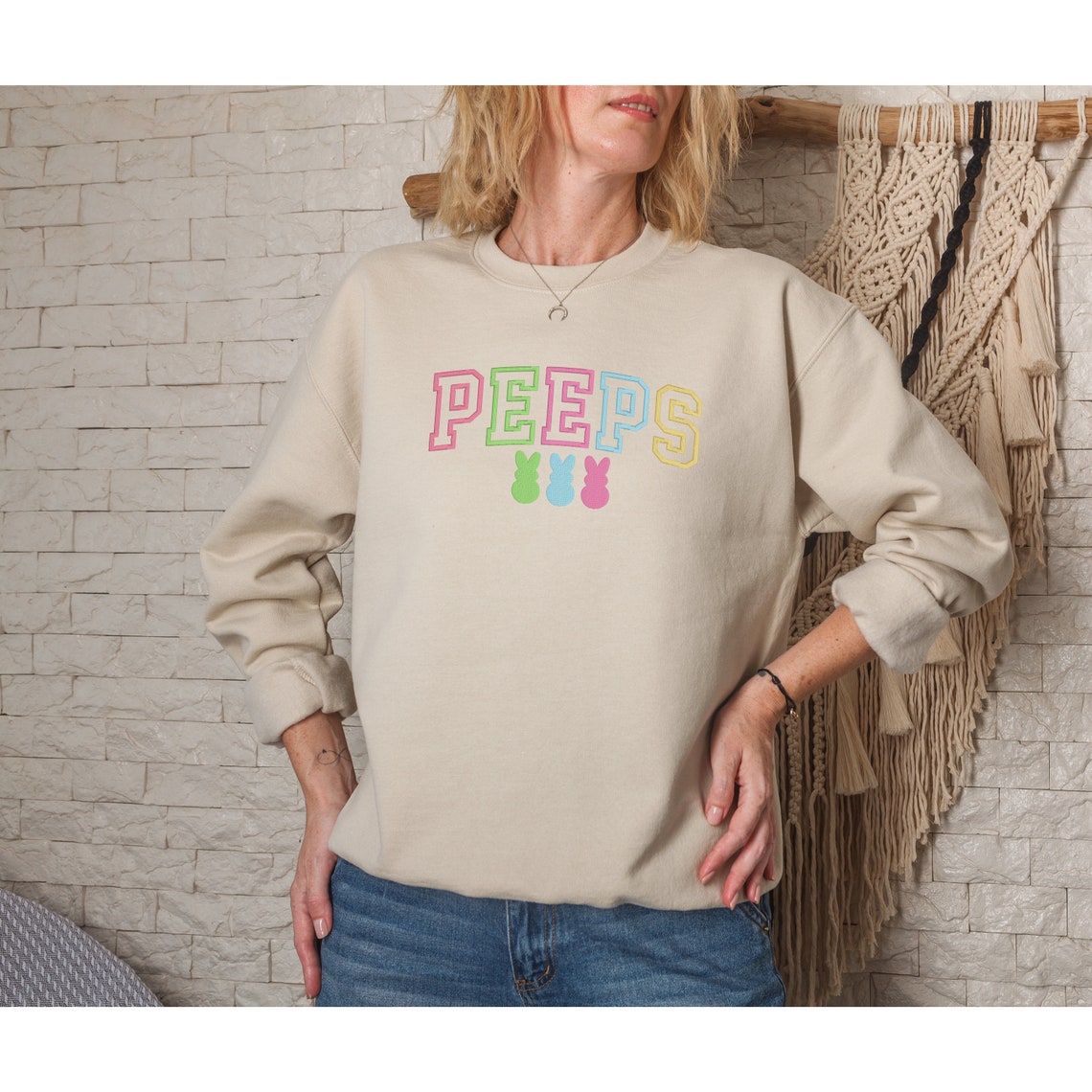 Peeps Applique Machine Embroidery Design, Easter Arched Applique Design ...