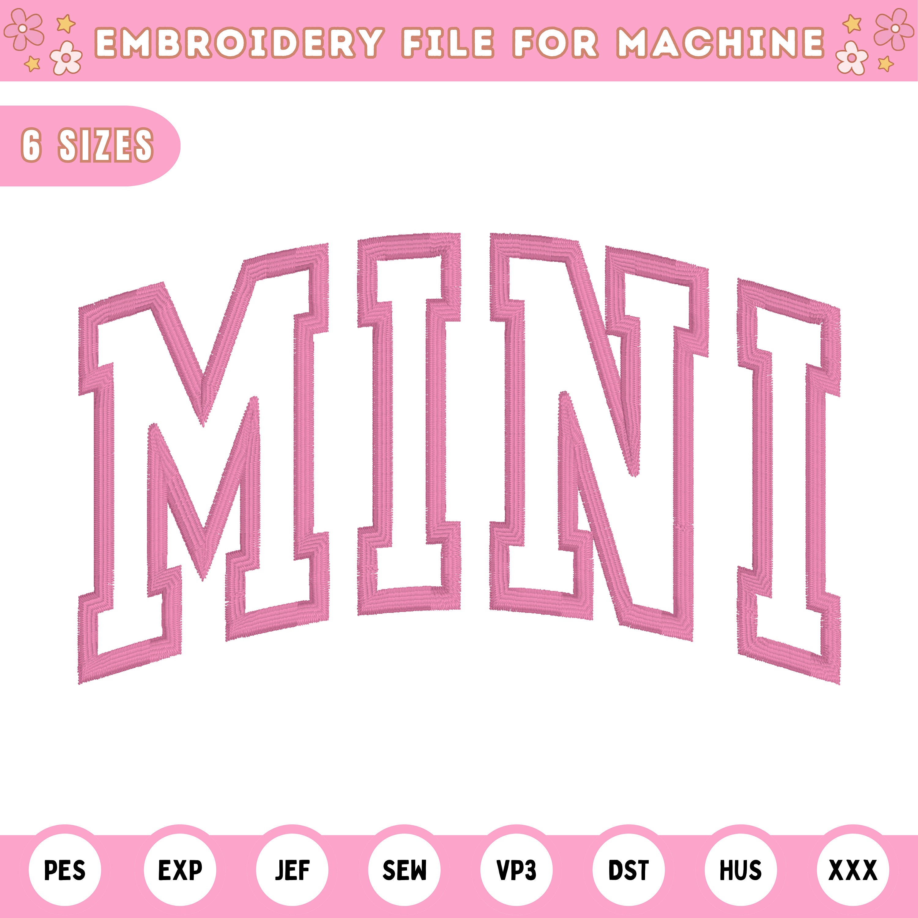 Mini Applique Embroidery Design, Mini Arched Embroidery, Mother's Day ...