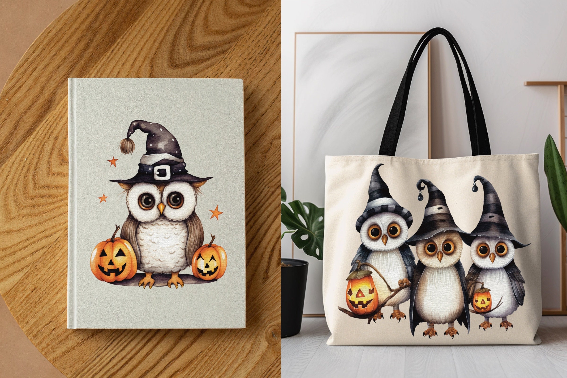 Halloween Owl Clipart Halloween PNG Witch Owl Wildlife - Etsy