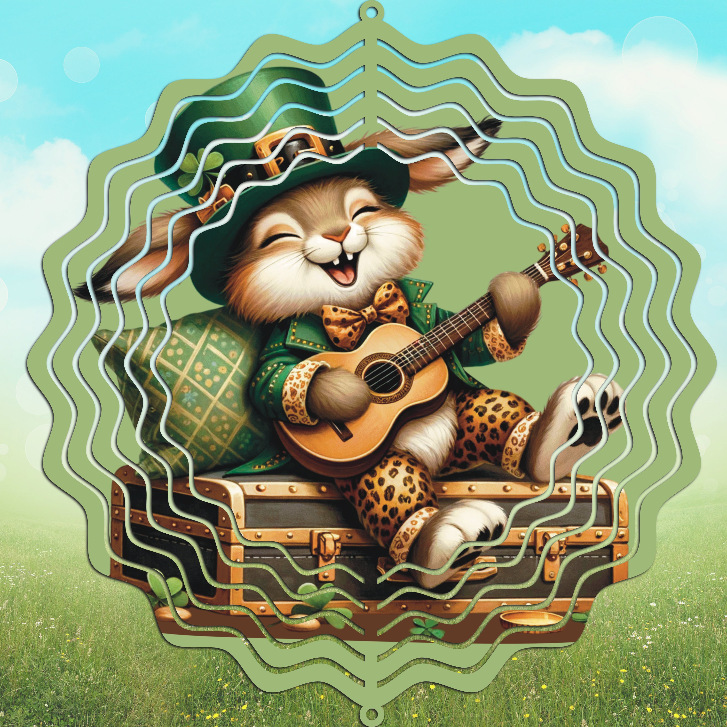 Cute Little Bunny on St Patrick's Day PNG, Saint Patrick's Day Clipart ...
