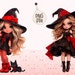 Halloween Clipart Cute Red Witch Cartoon Witch Sublimation - Etsy