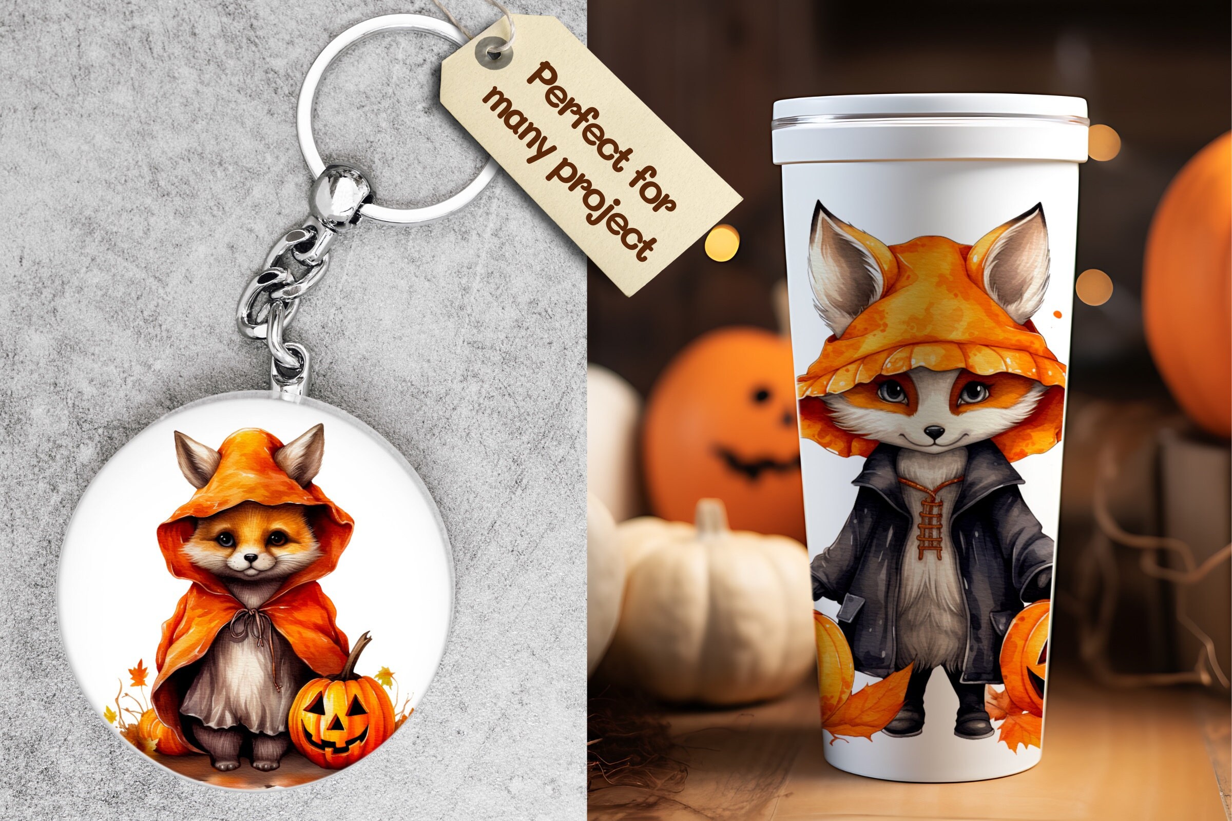 Halloween Fox Clipart Halloween PNG Witch Fox Wildlife - Etsy