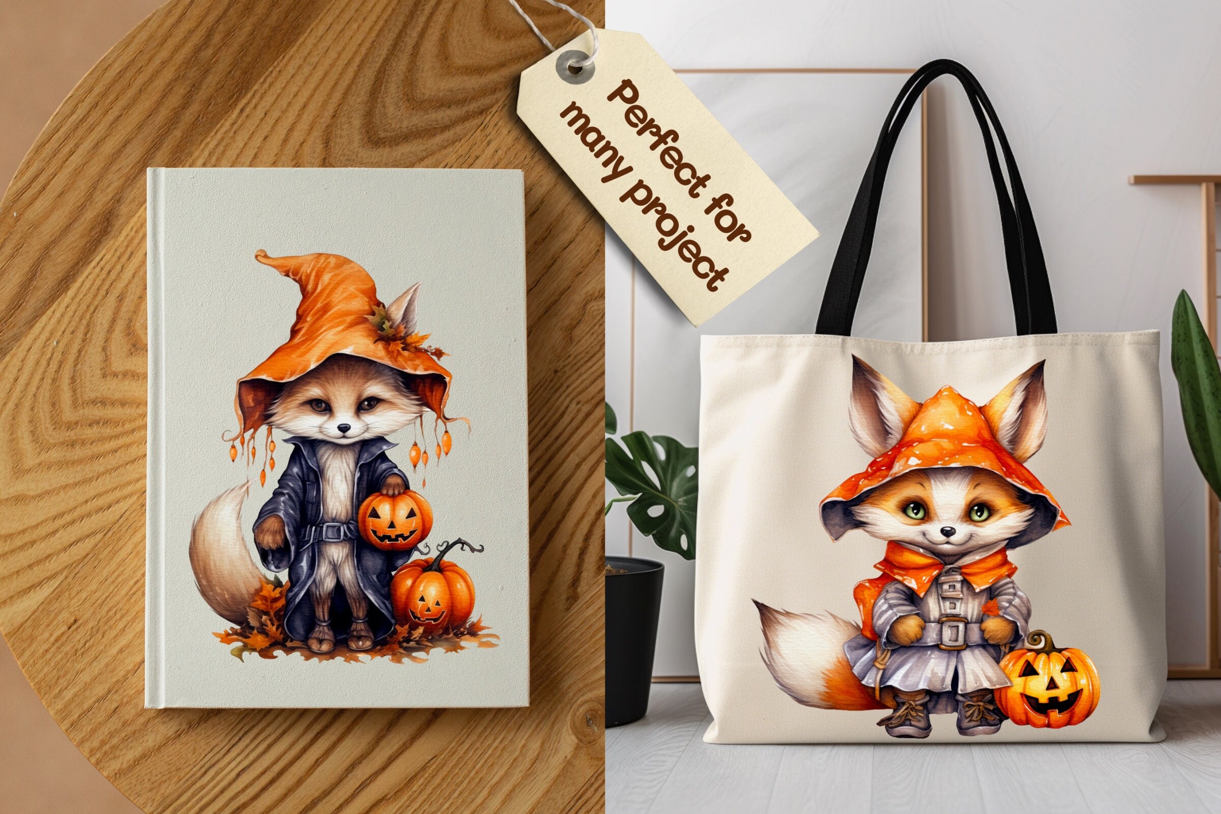 Halloween Fox Clipart Halloween PNG Witch Fox Wildlife - Etsy