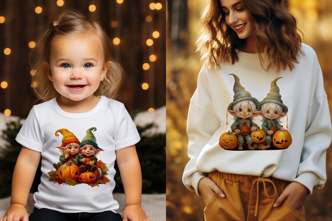 Autumn Clipart Cozy Autumn Elf Autumn Elves Clipart - Etsy