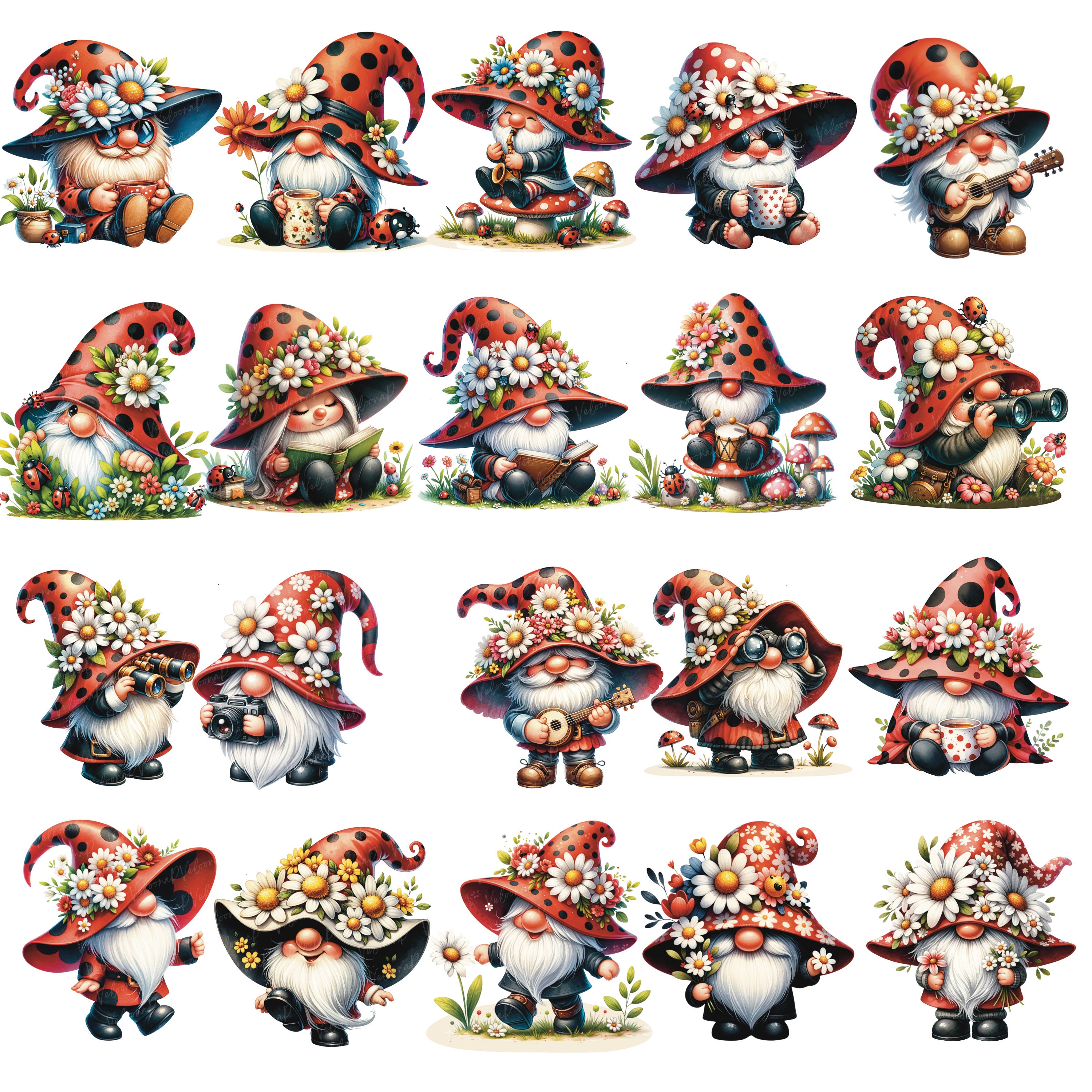 Gnome Ladybug Clipart Png Ladybug Gnome For T Shirt Design Nursery