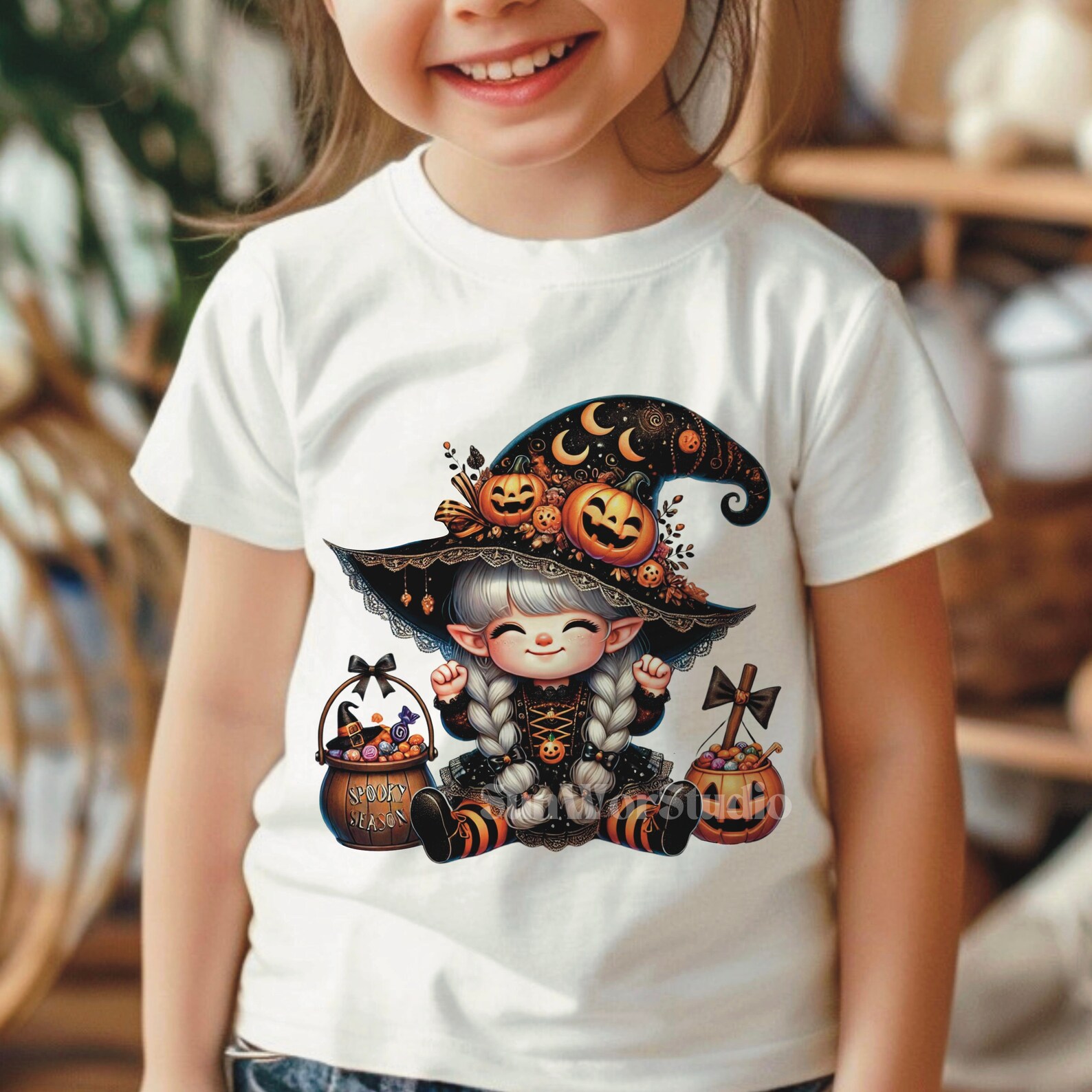 Halloween Girl Watercolor Clipart: Costume PNG, Fantasy Art (digital ...