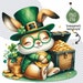 Cute Little Bunny on St Patrick's Day PNG, Saint Patrick's Day Clipart ...