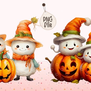 Autumn Snowman Clipart, Cozy Autumn, Snowman Clipart, Snowman in ...