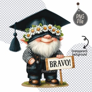 Graduation Gnome Clipart, Congratulations Png, Congratulations Gnomes ...