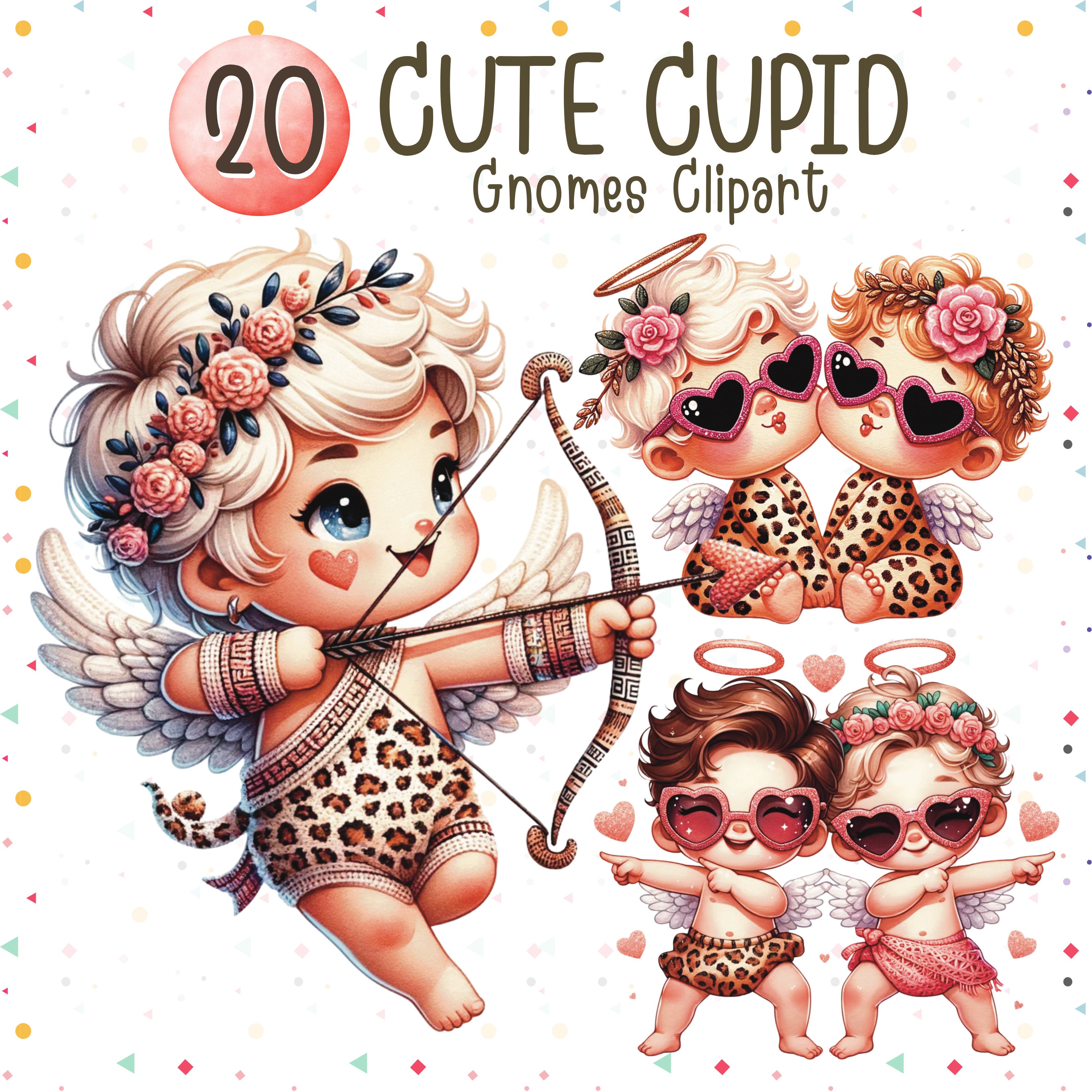 Cupid Png Clipart, Valentine Cupid Clipart, Angel Clipart Bundle, Angel ...