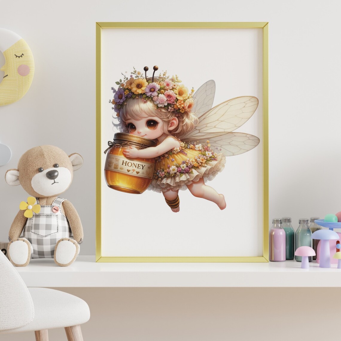 Fairy Honey Bee Clipart, Fairy Honey Bee, Fairy Bee Watercolor Clipart ...