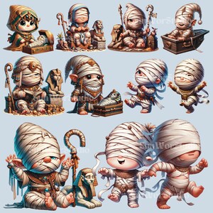 Watercolor Halloween Mummy Clipart, Halloween PNG, Cute Halloween ...