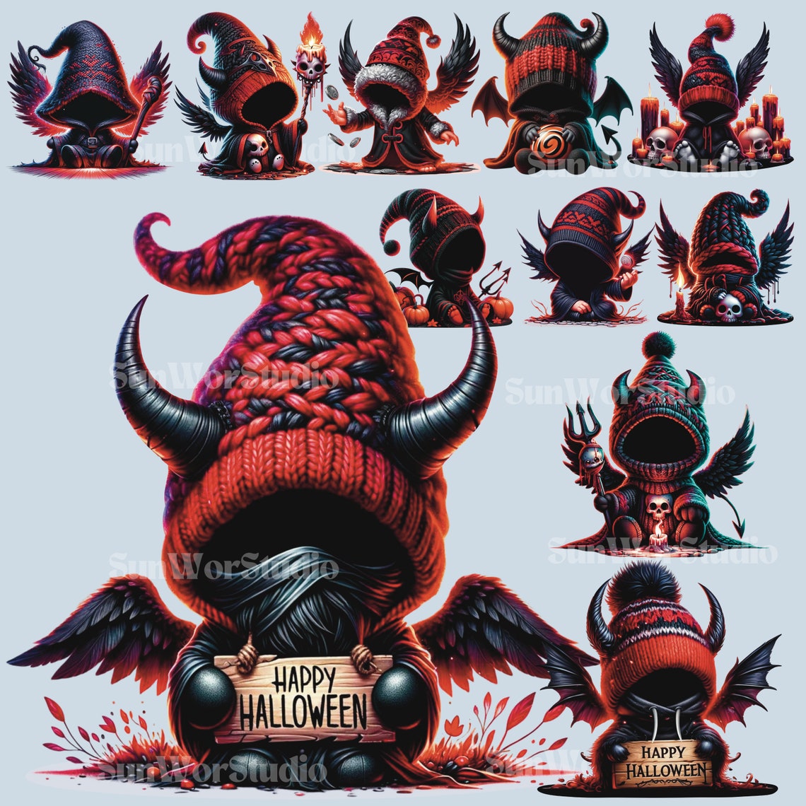 Devil PNG Clipart, Cartoon Devils Images Bundle, Sublimation Design ...