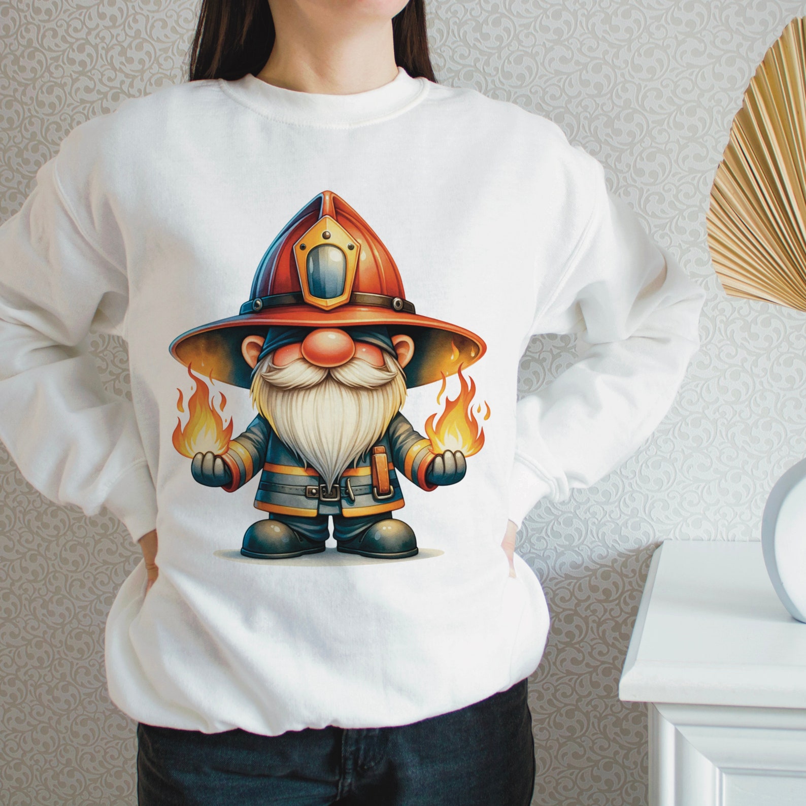 Firefighter Gnomes Png Sublimation Design Download, Firefighter Png ...