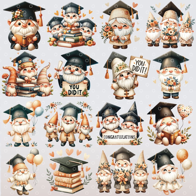 Graduation Gnome Clipart, Congratulations Png, Congratulations Gnomes ...