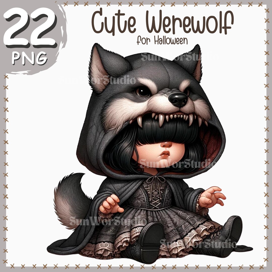 Werewolf Clipart, Cute Werewolf Png, Wolf Clipart, Cute Wolf Png ...