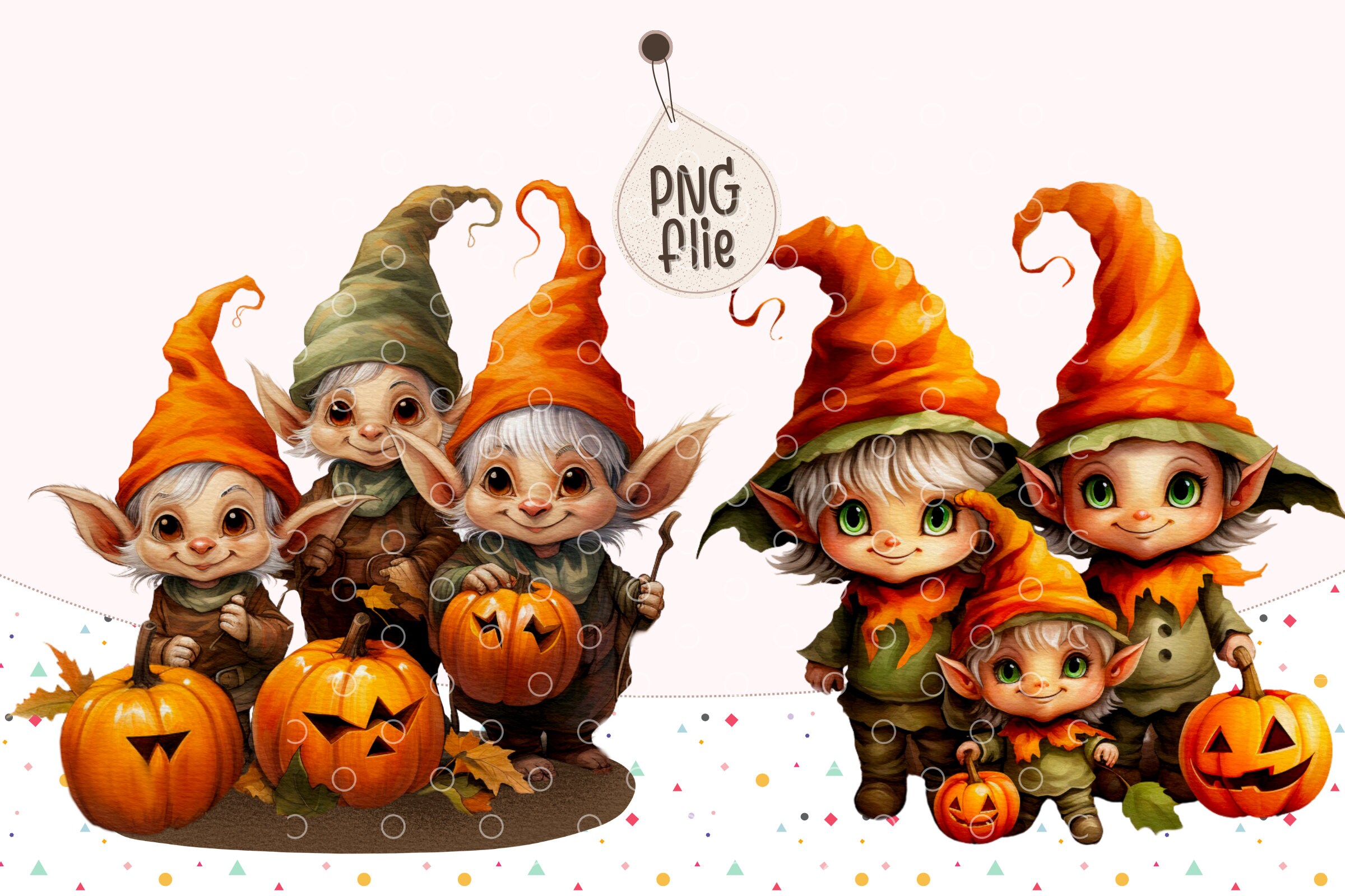 Autumn Clipart Cozy Autumn Elf Autumn Elves Clipart - Etsy