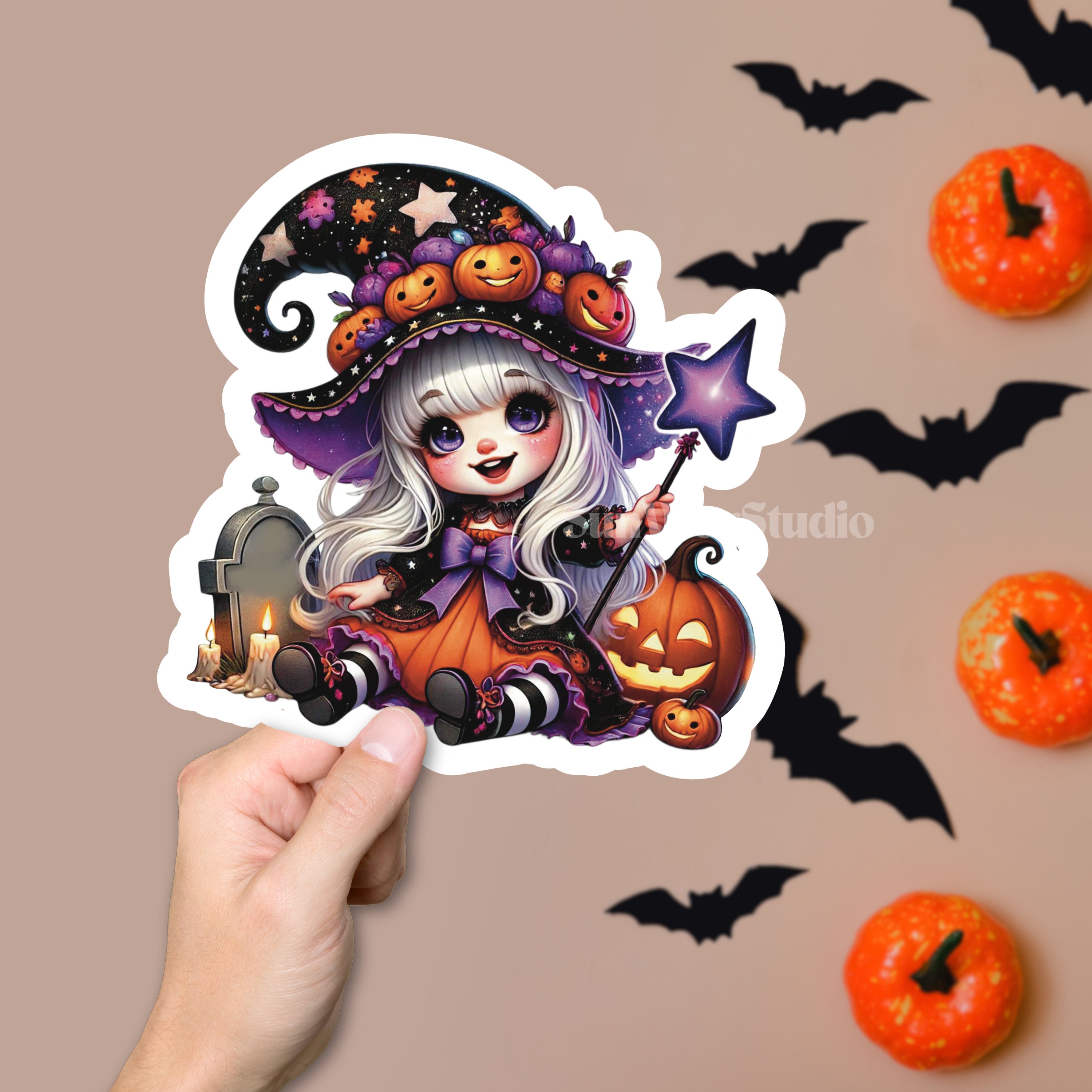 Adorable Halloween Witch Clipart Cute Witch Illustrations for Crafts ...