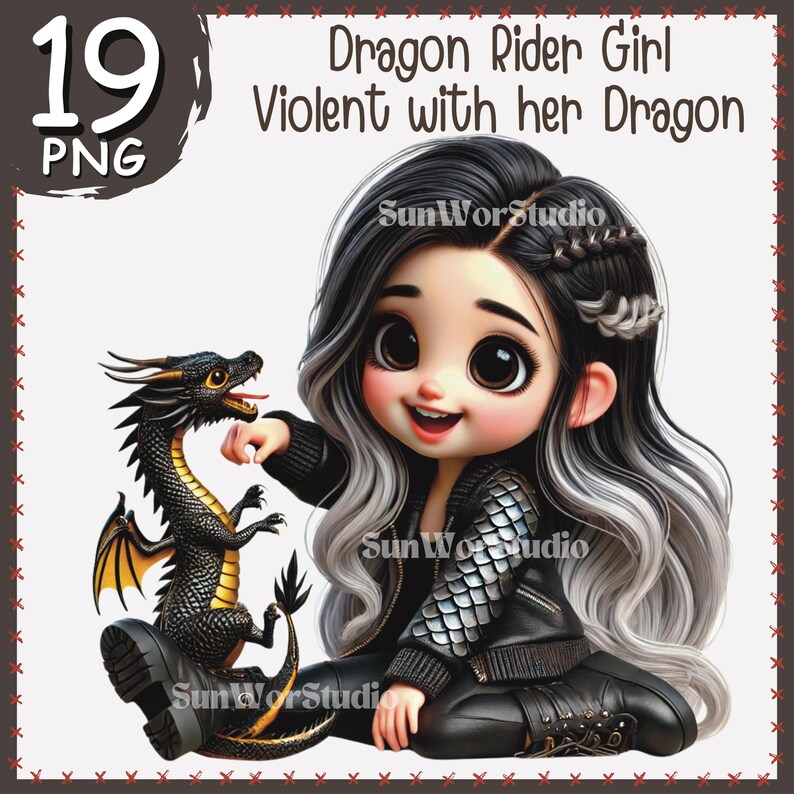 Dragon Rider Girl Violent With Her Dragon, Fourth Wing Inspired, Fly or ...