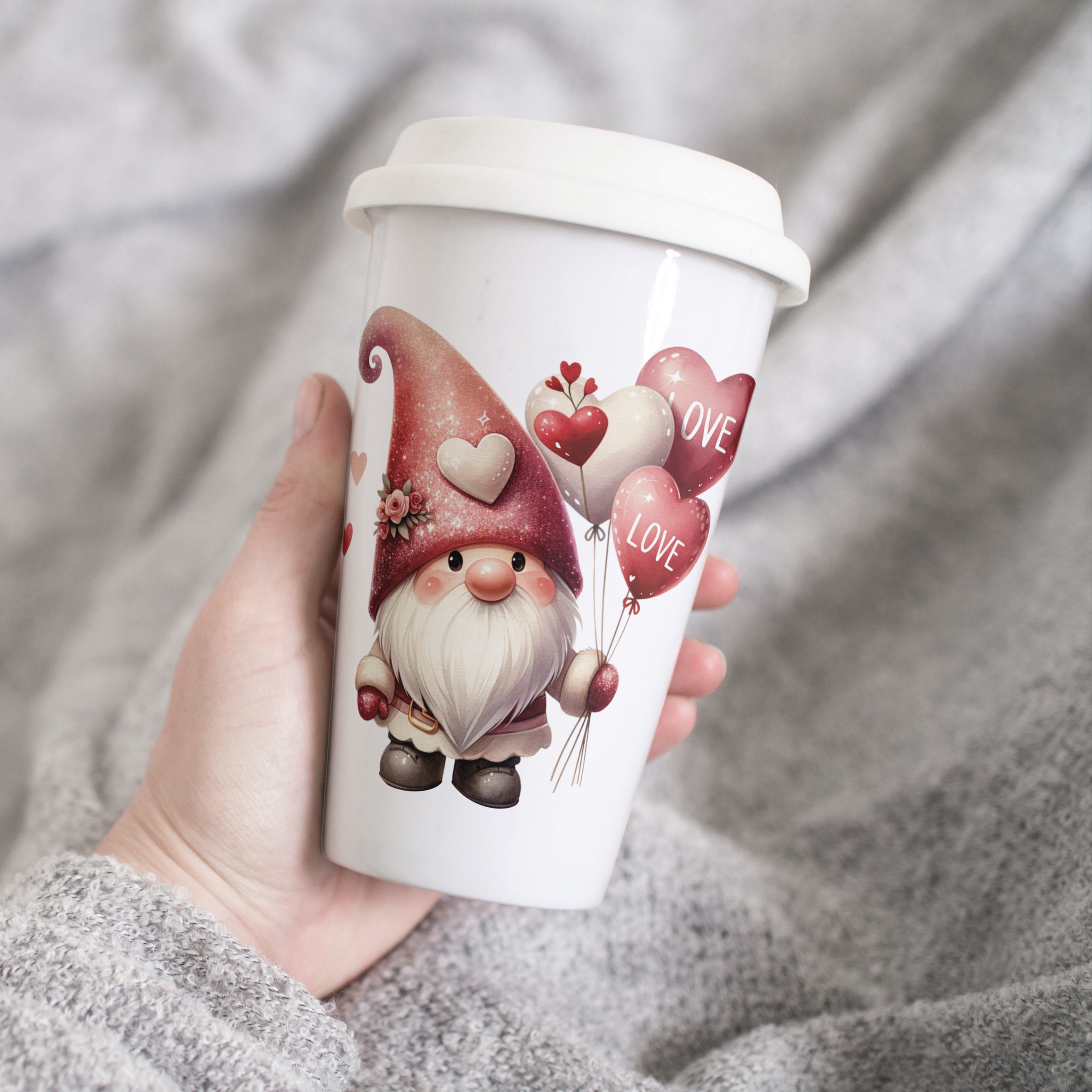 Watercolor Valentine Gnomes PNG Clipart, Valentine's Day PNG ...