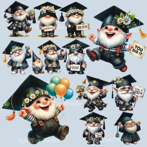 Graduation Gnome Clipart, Congratulations Png, Congratulations Gnomes ...