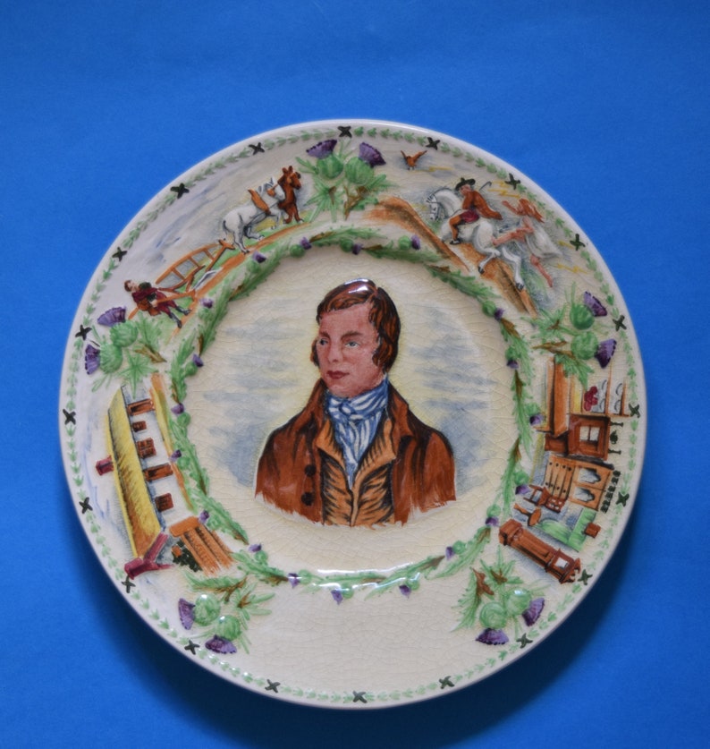 Robbie Burns Plate by Crown Devon - Etsy