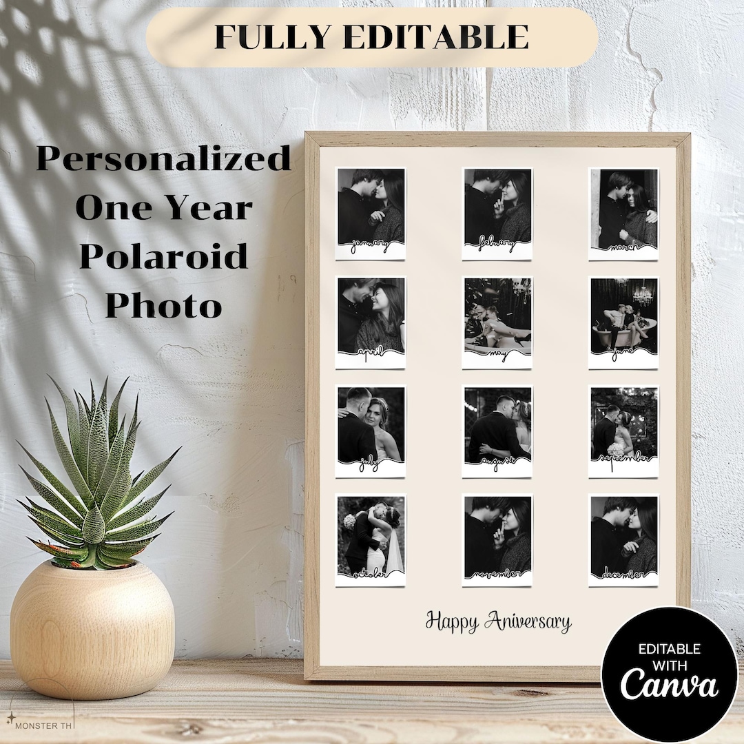 Editable 2025 Photo Calendar Template I Custom Design for Canva I Mini ...