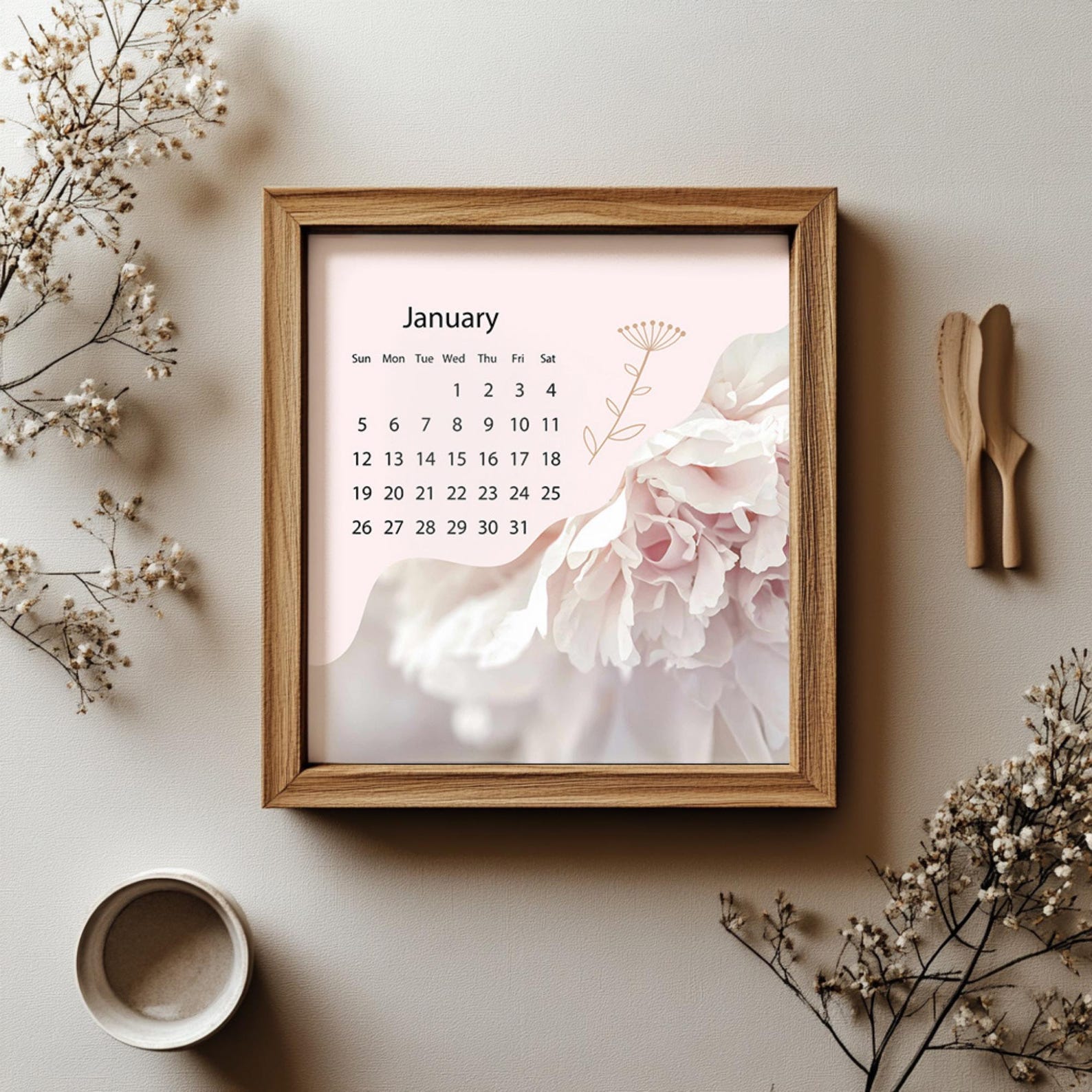Editable 2025 Calendar Canva Template / Design for Canva Template ...