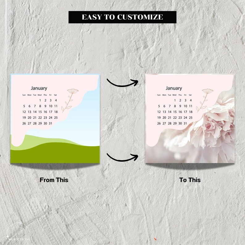 Editable 2025 Calendar Canva Template / Design for Canva Template ...