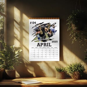Custom Editable 2025 Sports Calendar | Tailored Photo Template for ...