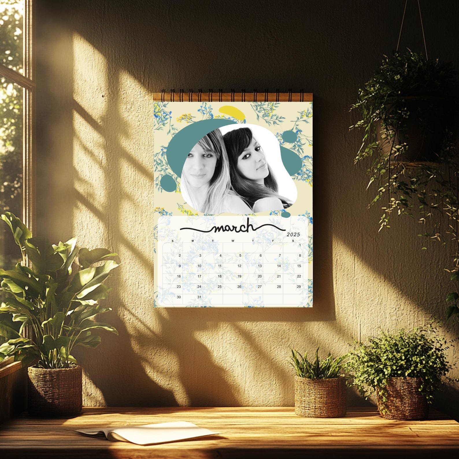 Editable 2025 Photo Calendar Template I Custom Design for Canva I Mini ...