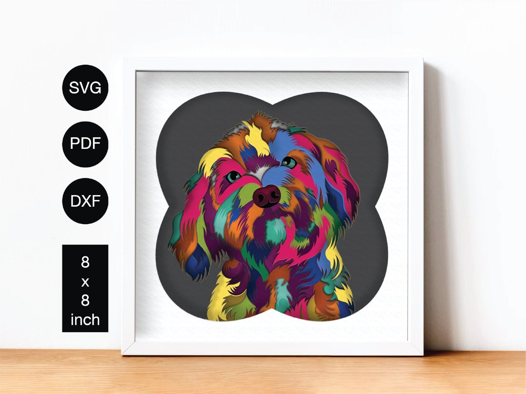 3d Dog Shadow Box Svg, Pet Shadow Box Svg, Svg, Layer Shadow Box Svg ...