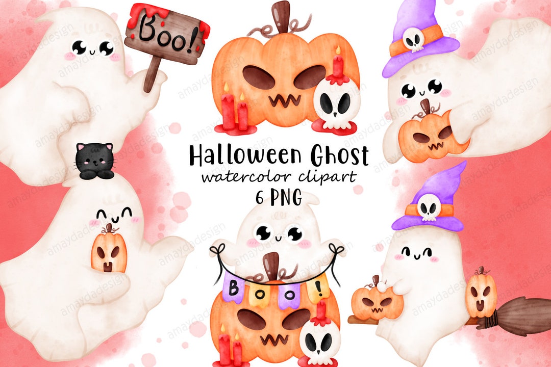 Halloween Clipart Cute Ghost Clipart Ghosts Clipart Ghost - Etsy