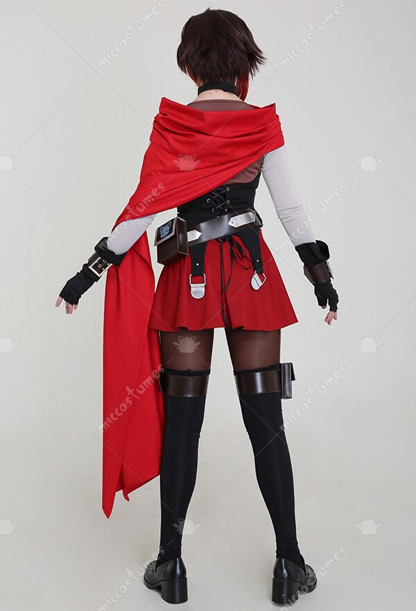 RWBY 7 Ruby Rose Cosplay Costume With Cloak and Belts Set - Etsy