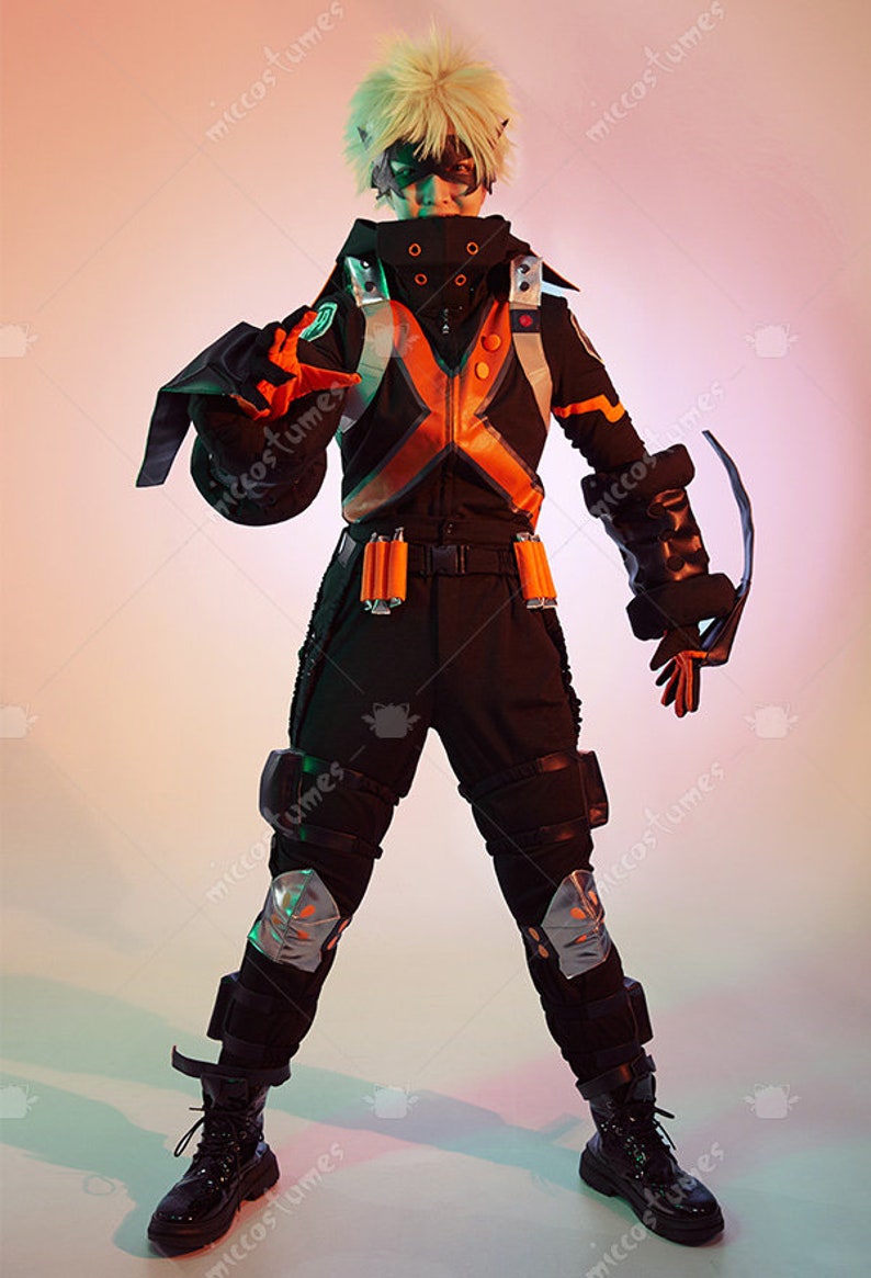 MHA Bakugou Winter Battle Suit Cosplay Costume Outfits With - Etsy