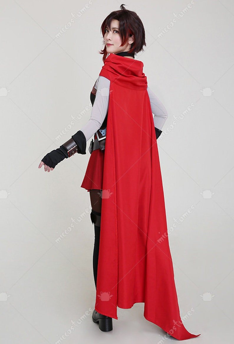 RWBY 7 Ruby Rose Cosplay Costume With Cloak and Belts Set - Etsy